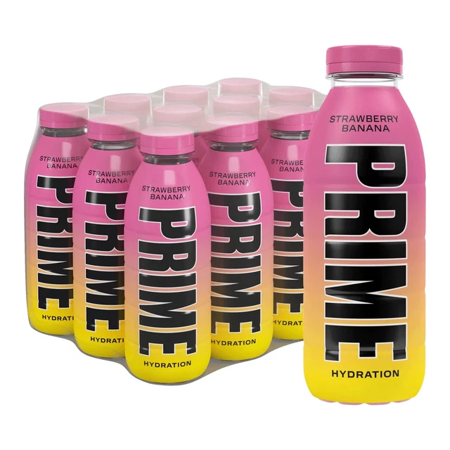 PRIME HYDRATION DRINK- Strawberry & Banana 12X500ml Bottles £0.99 ...