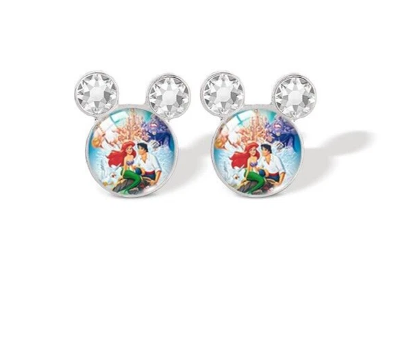 DISNEY'S THE LITTLE Mermaid Ariel Cute Mickey Mouse Shaped Gemmed Ears ...