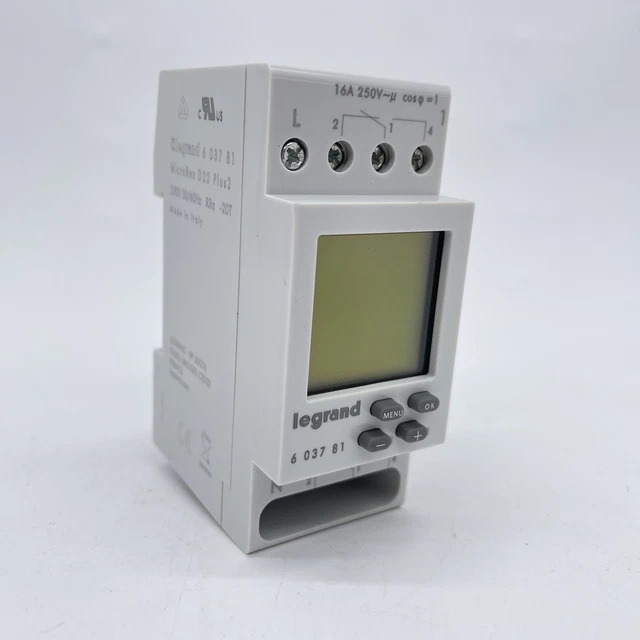 LEGRAND, MICROREX D22 Plus 2, digitale Wochenzeitschaltuhr, 2 Kanal, 2 ...