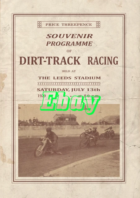 LEEDS LIONS SPEEDWAY Aged Look A4 Size Poster Print £3.99 - PicClick UK