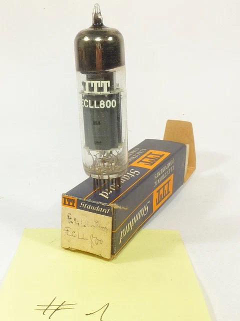 ONE VINTAGE BOXED ITT ECLL800 audio lampe amplifier tube NOS & NIB EUR ...