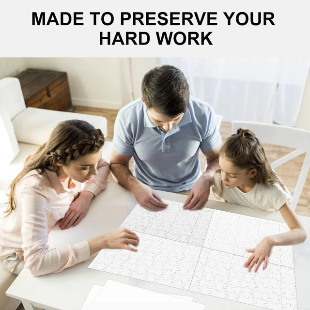 12 SHEETS PUZZLE Saver Peel and Glue Sheet - Clear Adhesive Backing for ...