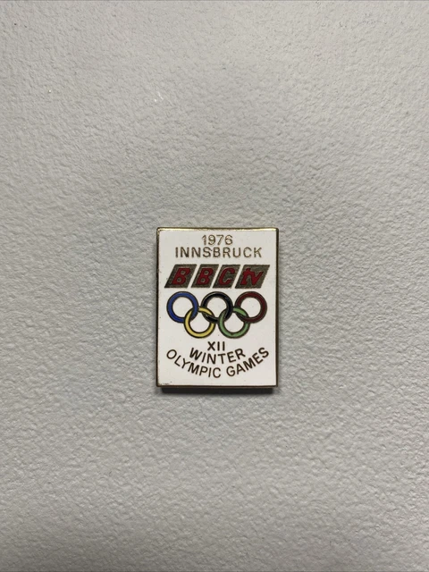 1976 INNSBRUCK WINTER OLYMPIC Games BBC Television PIN Badge TV Media ...