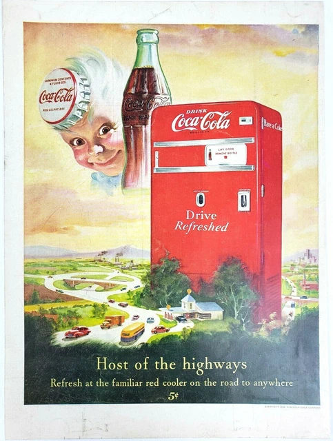 SPRITE BOY HOST Of Highways Coca Cola Vintage 1950 Ad Coke Soda Pop Glass Bottle £11.90 ...