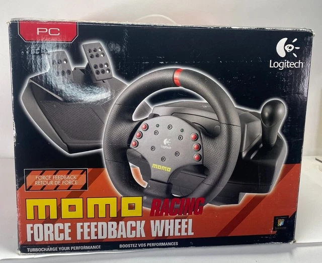 LOGITECH PC MOMO Racing Steering Force Feedback Wheel & Pedals - TESTED ...