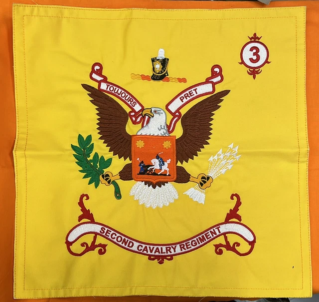 US ARMY FLAGGE Banner Guidon 2nd Cavalry Regiment 04 EUR 50,00 ...