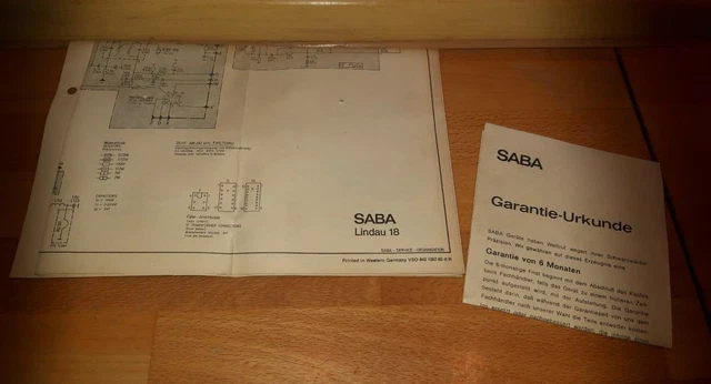 SCHEMA ELETTRICO ORIGINALE e certificato di garanzia per radio a tubi ...