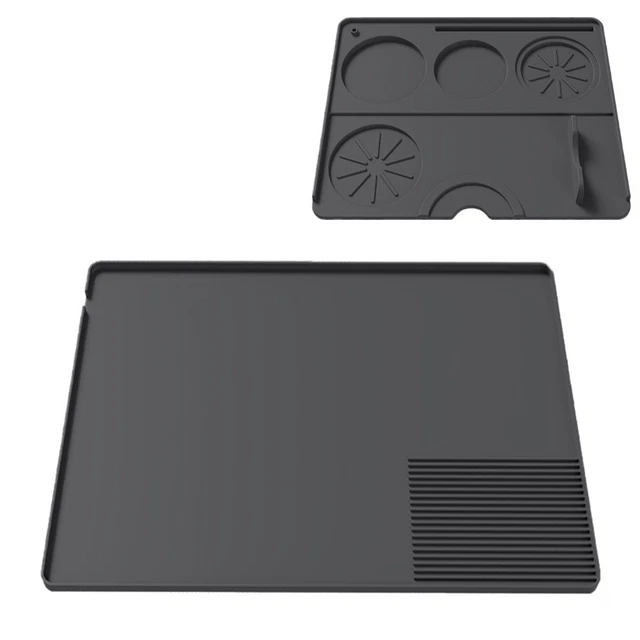 NON SLIP SILICONE Coffee Mats with Spill Edge and Drainage for Kitchen ...