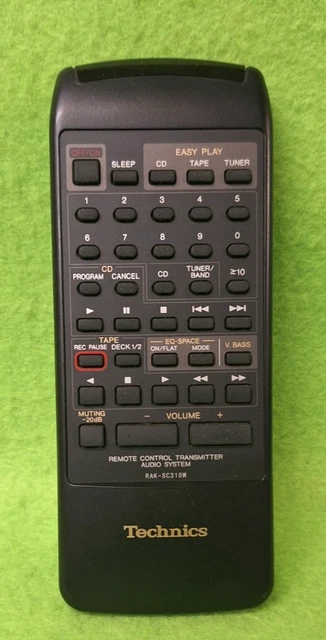 TECHNICS ORIGINAL GENUINE RAK-SC310W Audio System Remote Control ...