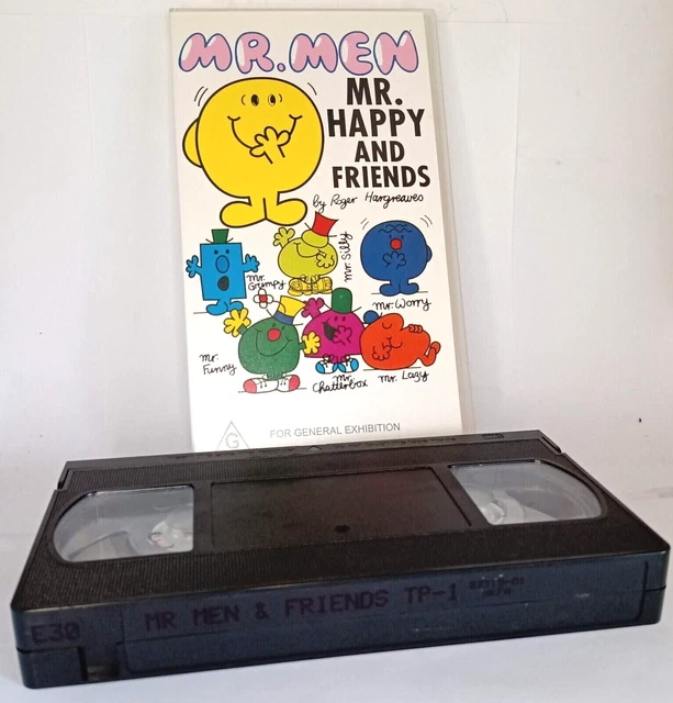 MR MEN VHS Video Mr Happy and Friends PAL Format Video Rated G 30 Min £ ...