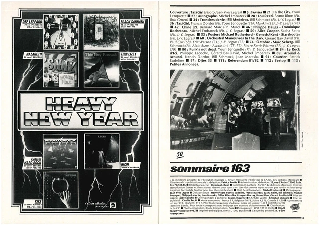 MAGAZINE REVUE BEST 163 1982 Taxi Girl-Lou Reed-Cooper-OMD-PUNK-Sheila ...