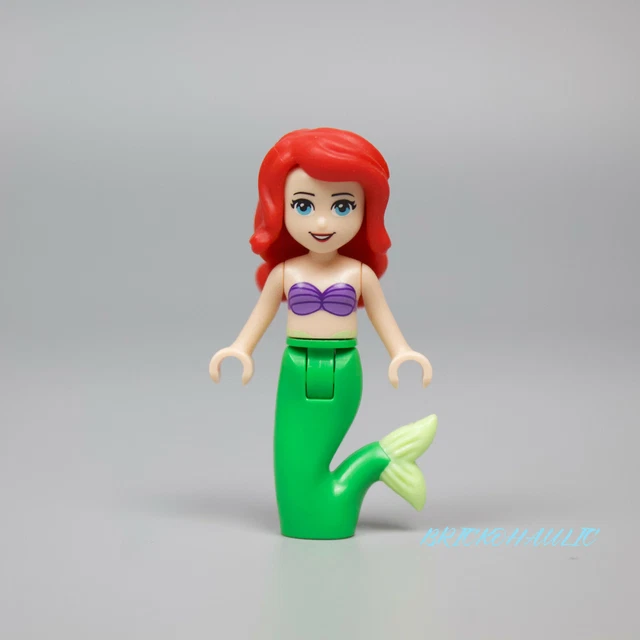 LEGO ARIEL, HUMAN Minifigure The Little Mermaid Blue Dress Red Hair ...