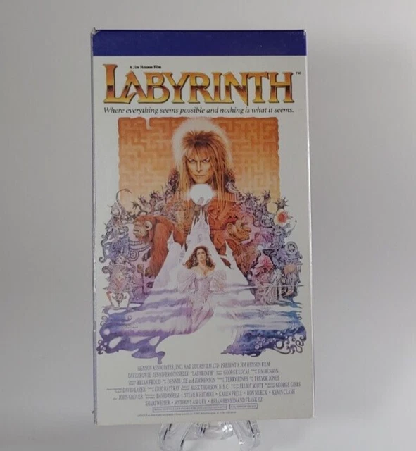 VINTAGE 1986 LABYRINTH VHS VCR Tape Original Purple Case David Bowie ...