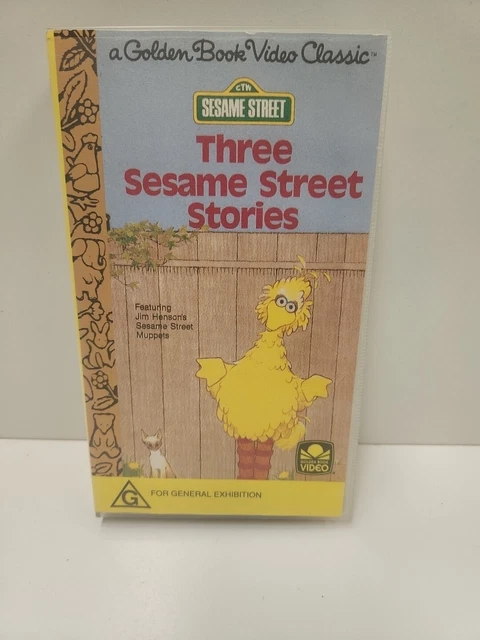 THREE SESAME STREET Stories VHS Video Tape 1989 Childrens TV Show ...