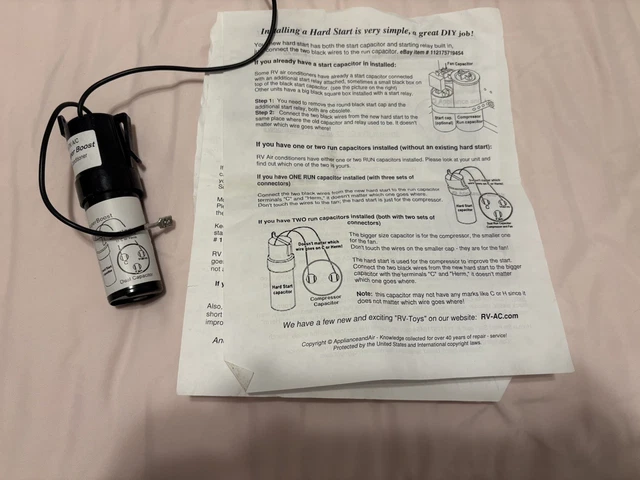 RV AC STARTER Super Boost air conditioner hard start kit for Dometic or ...