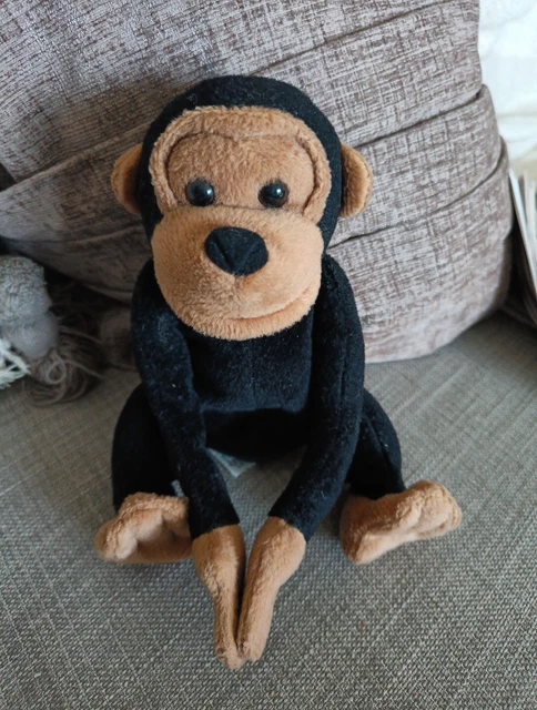 RARE PG TIPS Tea Monkey Chimp Brooke Bond Hanging Hands 8” Beanie Soft ...
