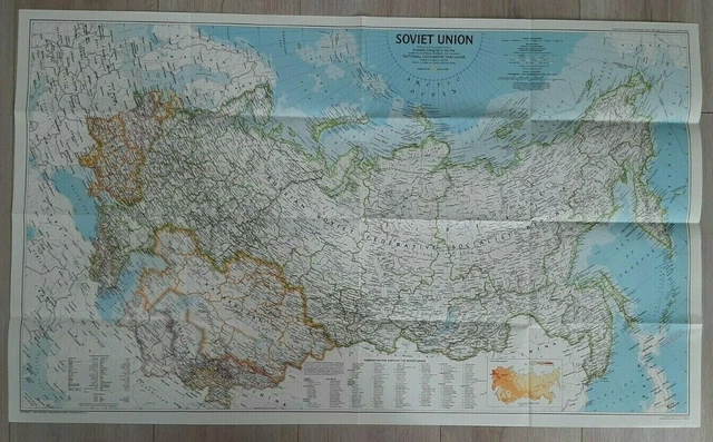 NATIONAL GEOGRAPHIC MAP of the Soviet Union (Mar, 1990). £6.00 ...