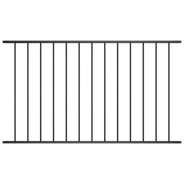 1623675 PANNELLO DI Recinzione in Acciaio Verniciato 1,7x1 m Nero EUR ...