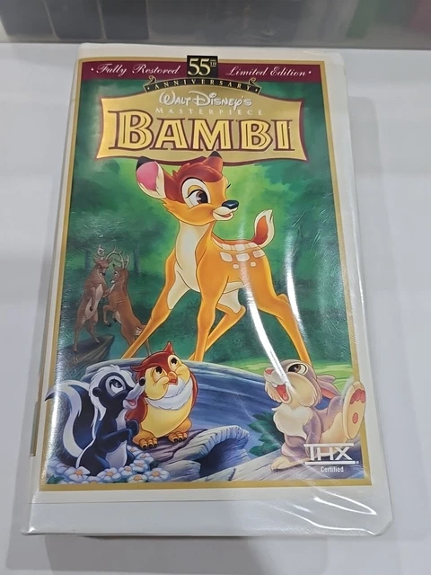 DISNEY BAMBI VHS 55th Anniversary Masterpiece Limited Edition 1997 Clamshell £4.58 - PicClick UK