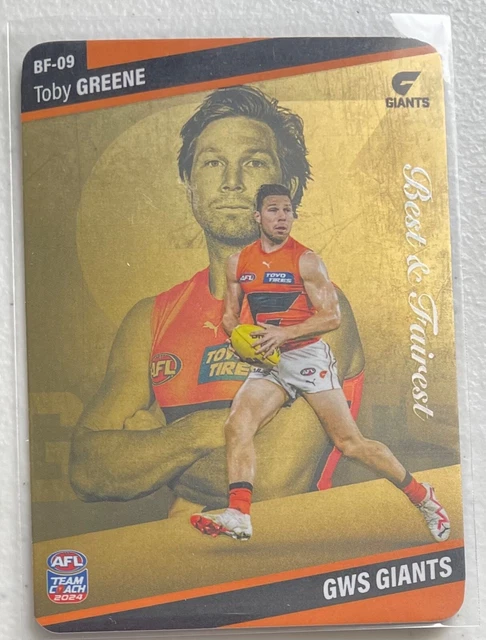 AFL TEAMCOACH 2024 GOLD Best and Fairest - Toby Greene - BF-09 (code ...