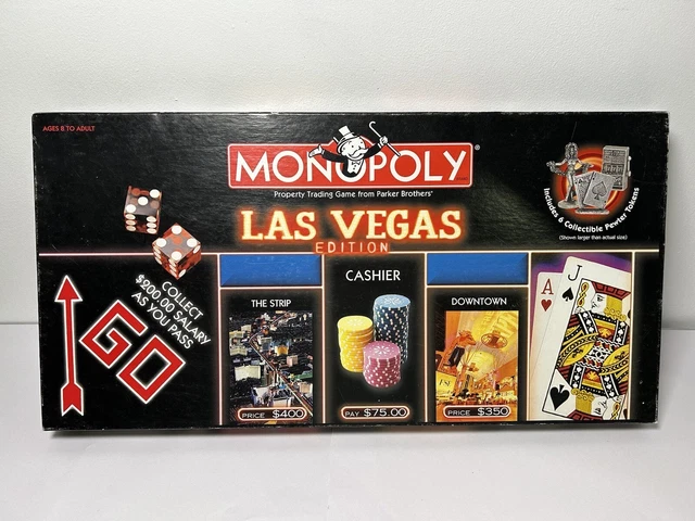RARE LAS VEGAS Monopoly USAopoly Board Game 2000 Edition VGC £13.99 ...