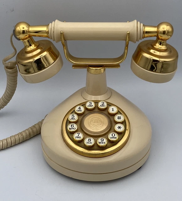 VINTAGE PRINCESS WESTERN Electric AQUA Push Button Telephone W/CORDS ...