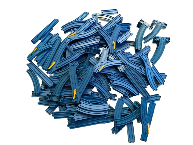 TOMY TRACKMASTER THOMAS The Tank Engine Blue Track Job Lot 120 Piece ...