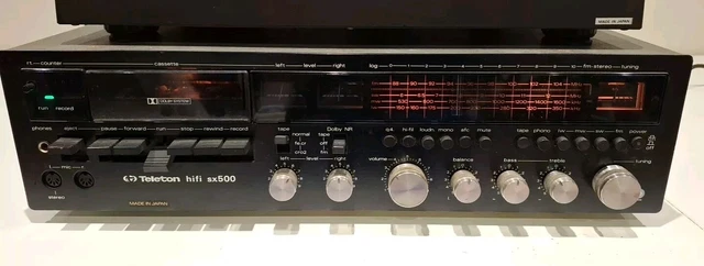 TELETON SX500 RECEIVER CASSETTE DECK JAPAN RARE Amplifier Player Phono ...