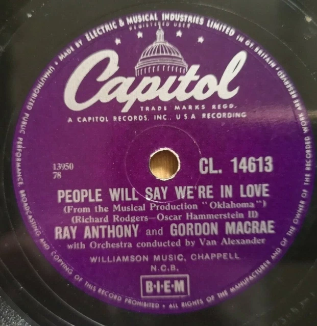 RAY ANTHONY AND Gordon MacRae - People Will Say We're In Love - Capitol ...