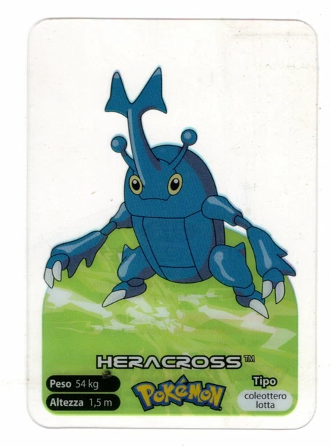 FIGURINA LAMINCARDS EDIBAS POKEMON numero 214 HERACROSS EUR 1,30 ...