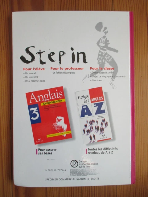 MANUEL D'ANGLAIS STEP in classe de 3ème EUR 4,00 - PicClick FR