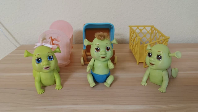 3 SHREK THE Third Baby Triplets Ogre Out Of Control Crawling Sounds Toy ...