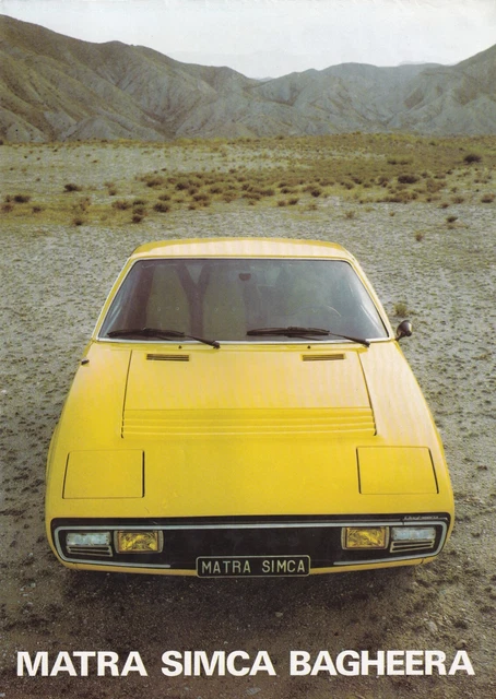 MATRA SIMCA BAGHEERA, Fold Out Brochure, French Text, Dated 1-6-73. £14 ...
