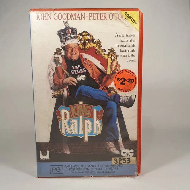 KING RALPH VHS Big Box Movie PAL 1990 John Goodman Vintage Retro Former ...