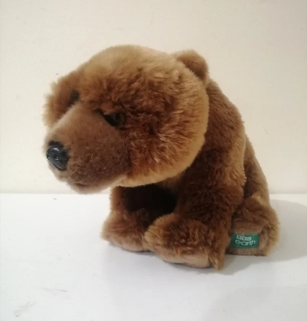 BBC PLANET EARTH Brown Grizzly Bear Soft Plush 12" Long 7.5" Tall £7.55 ...
