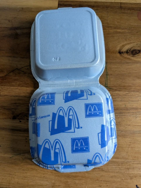 VINTAGE ORIGINAL MCDONALD'S Fillet-o-fish 90s Carton Box styrofoam 0.00 ...
