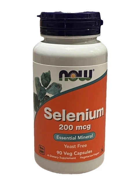 NOW FOODS SELENIUM 200mcg 90 Veg Capsules | Essential Mineral | Exp 07/ ...