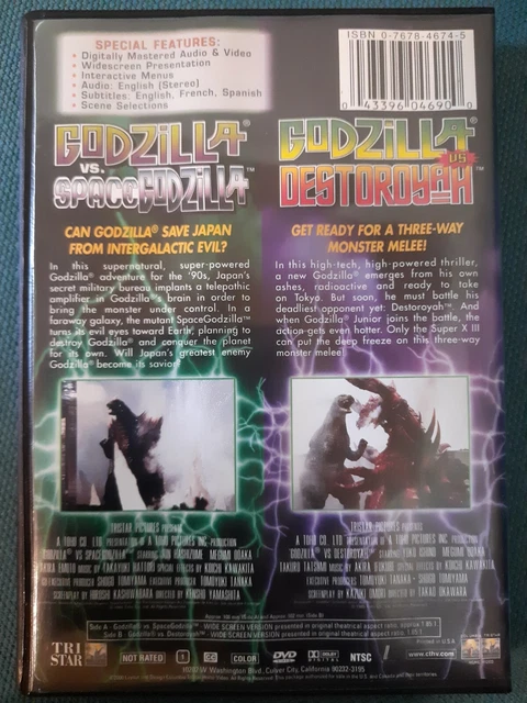 GODZILLA DOUBLE FEATURE Spacegodzilla / Destoroyah DVD Sony EUR 25,00 ...