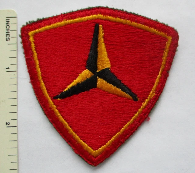 ORIGINAL WW2 VINTAGE 3rd US MARINE CORPS DIVISION PATCH USMC Cut Edge ...