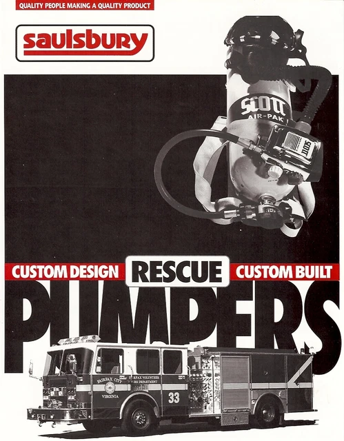 FIRE EQUIPMENT BROCHURE - Saulsbury - Rescue Pumper - Customer Examples ...