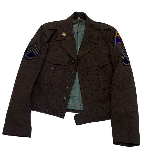 WW2 ERA US Military IKE Jacket With Patches See Measurements £156.90 ...