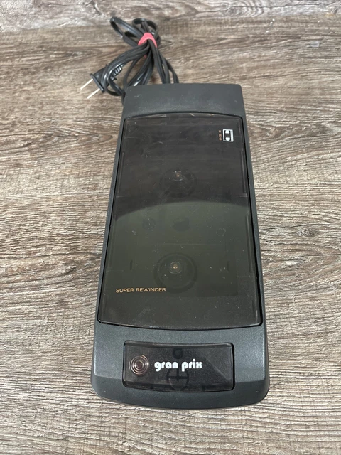VINTAGE GRAN PRIX SLIM LINE VHS Video Tape Rewinder TVR-91 Black Tested ...