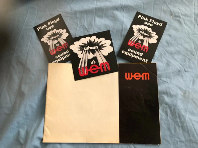 WEM CATALOGUE AND rare WEM and WEM Pink Floyd shop stickers £90.00 ...