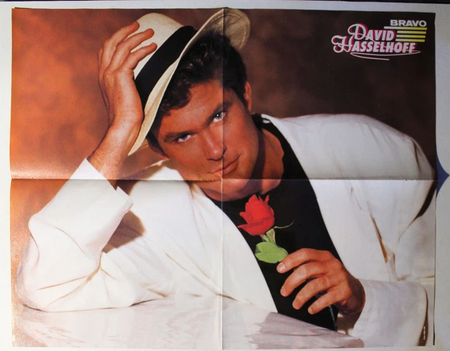 DAVID HASSELHOFF BRAVO Poster - Vintage German Magazine Poster 40x52cm ...