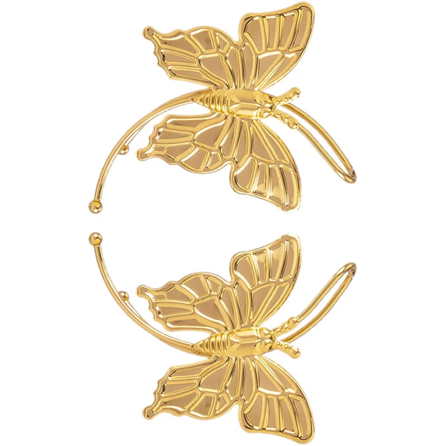 POLSINO PER ORECCHIO a farfalla Orecchino appeso Orecchino stile punk Clip per EUR 6,95 ...