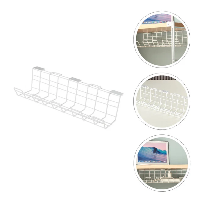 UNDER DESK WIRE Shelf Under Desk Wire Organizer Under Desk Cord ...
