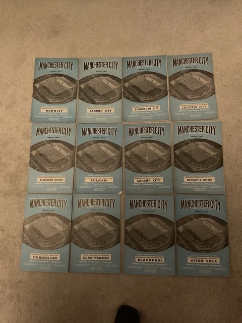 12 X MANCHESTER City programmes Season 1960-61 £25.64 - PicClick UK