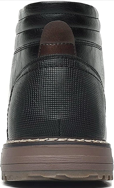 MEN'S BOOTS, BLACK, Leather Lace Up, Shoes for Work, Travel, Casual 8/ ...