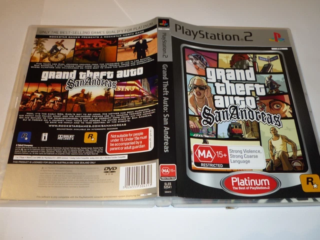 GRAND THEFT AUTO San Andreas (Sony Ps2 Game, Ma15+) (P163187-11 A) $18. ...
