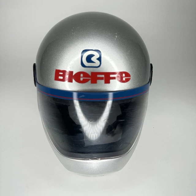 VINTAGE 1980S BIEFFE Snowmobile Helmet Full Face Shield Gray Made In ...